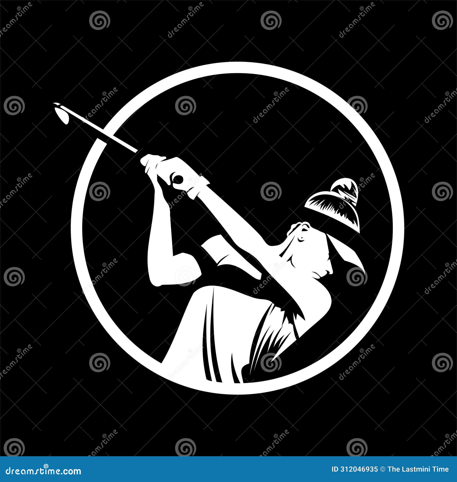 Golf Player Icon Logo Illustration Vector Stock Vector - Illustration ...