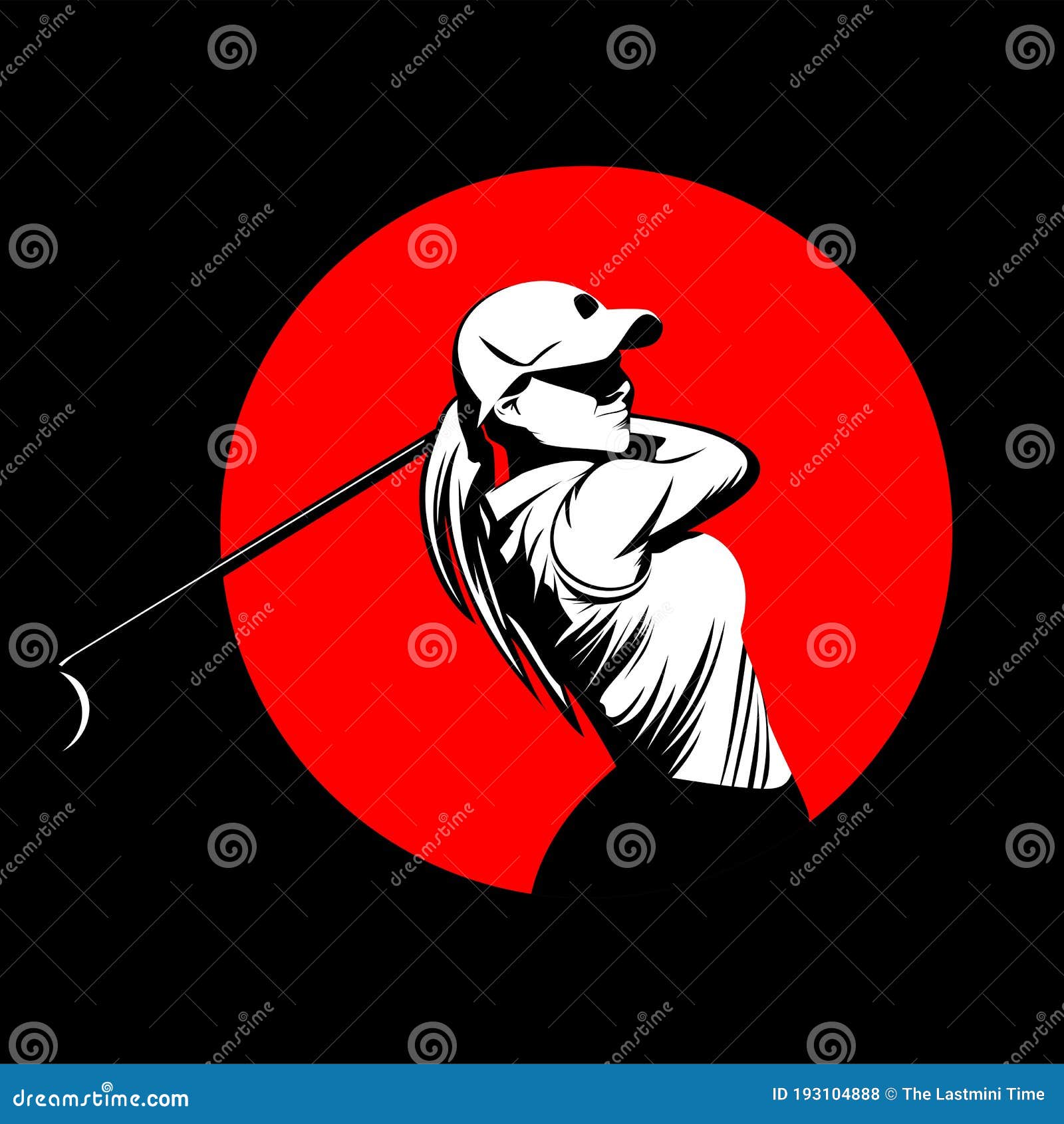 Golf player icon logo stock vector. Illustration of golf - 193104888