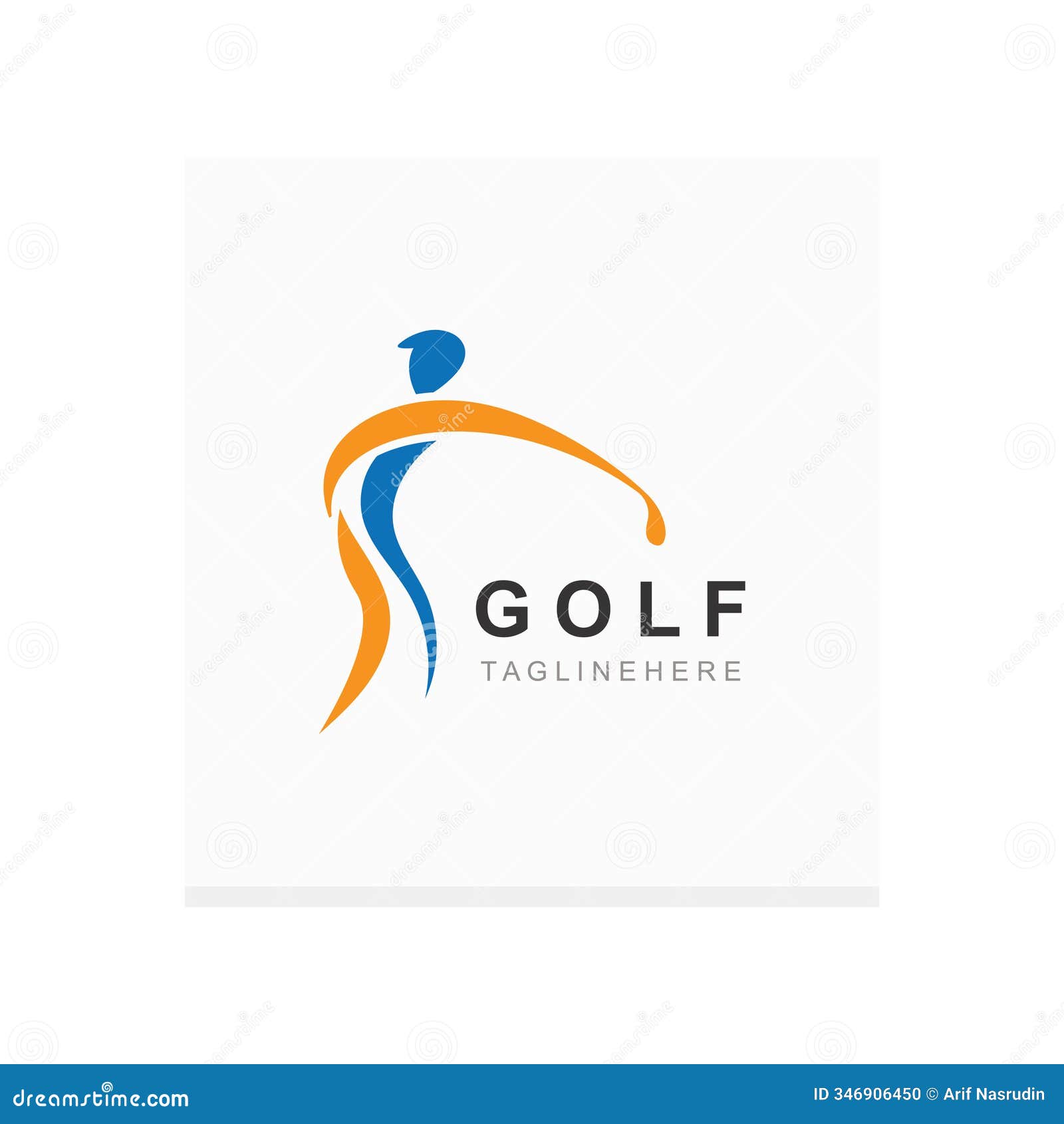 Golf Player Logo Sport Simple and Modern Creative Design Template Illustration Stock ...