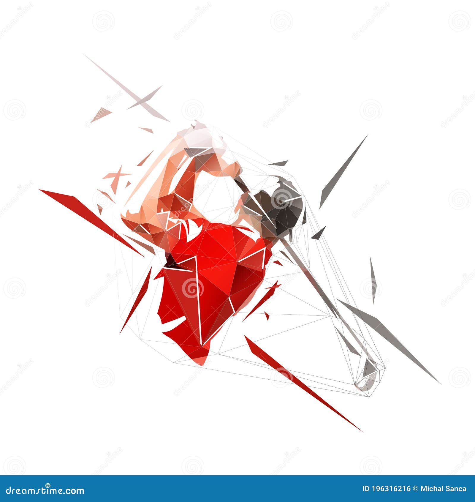 Golf Player, Low Polygonal Vector Logo. Abstract Geometric Golfer from ...