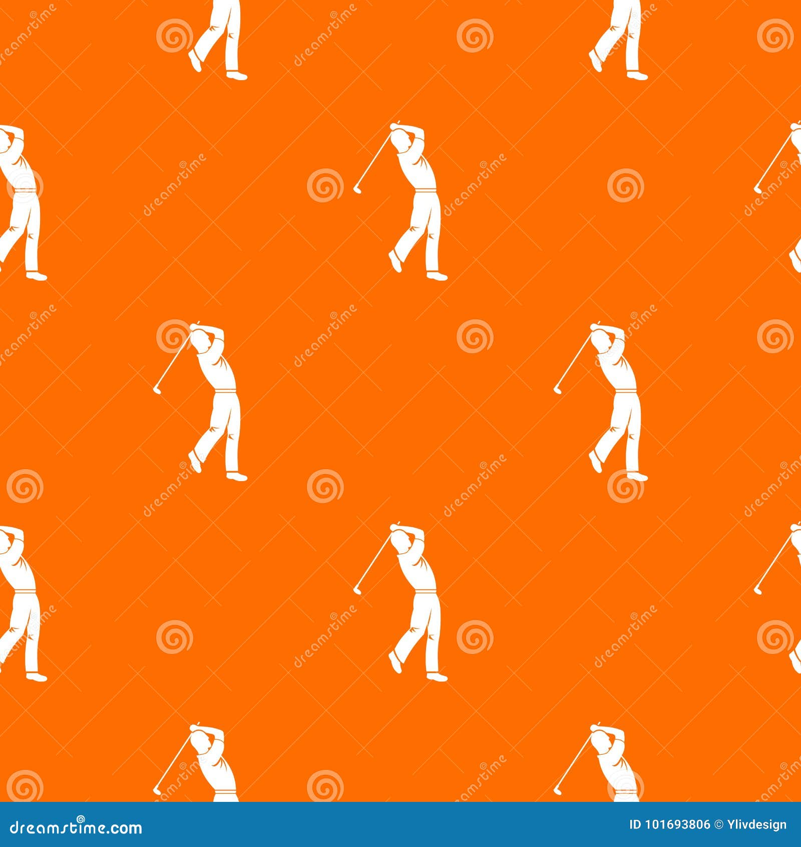Golf Player Pattern Seamless Stock Vector - Illustration of figure ...