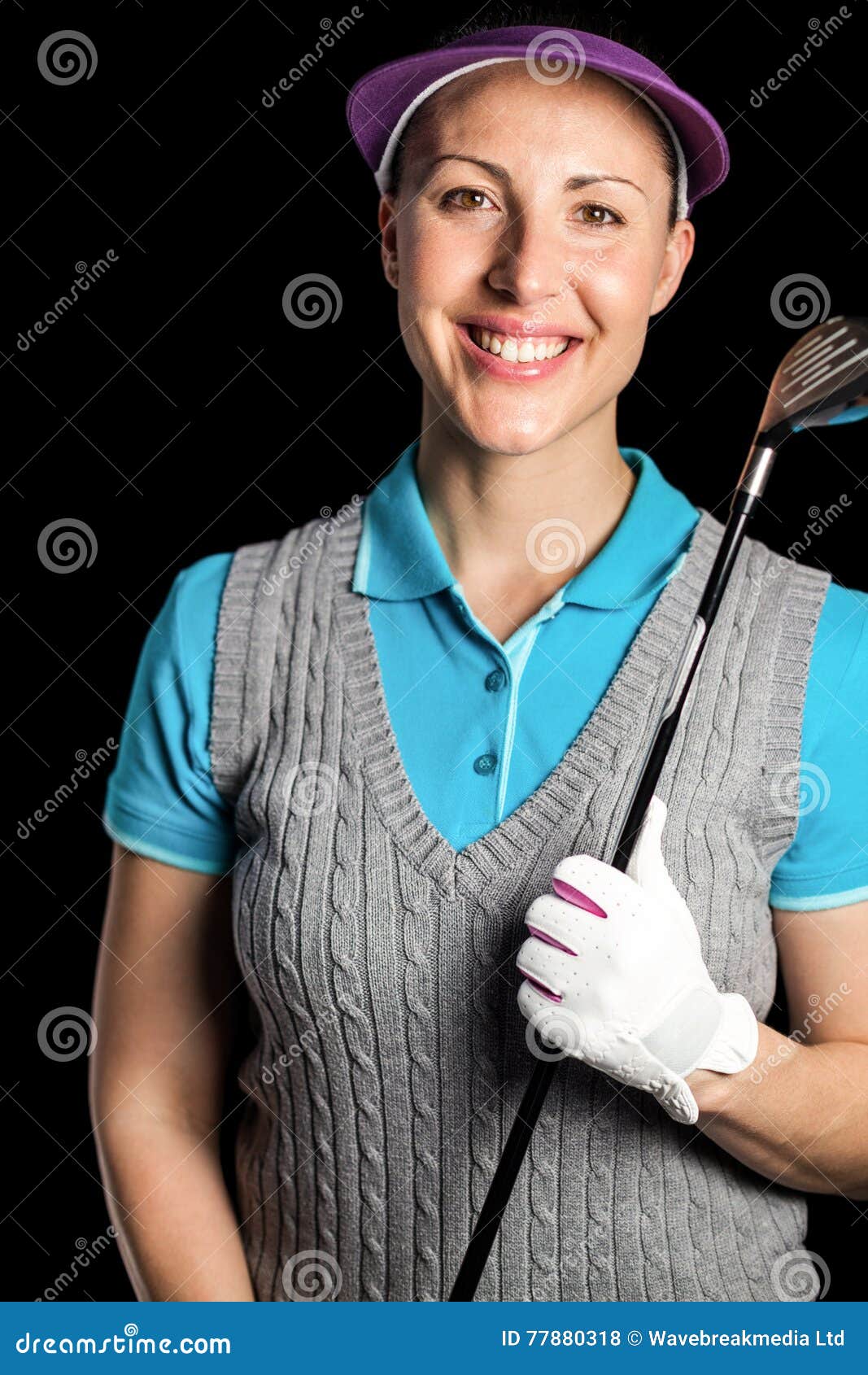 Golf Player Posing with Golf Club Stock Photo - Image of active, club ...