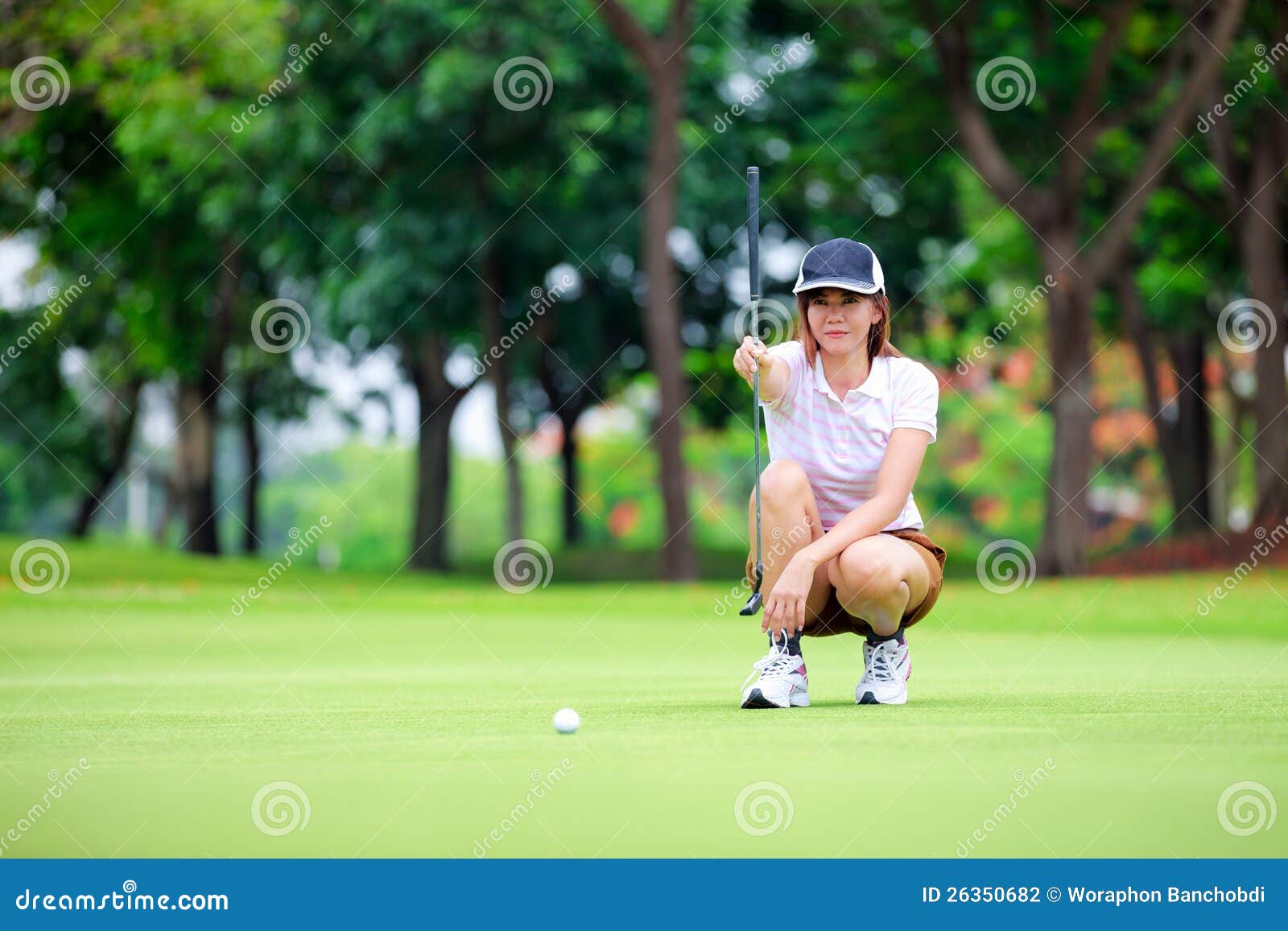 Golf player with putter stock photo. Image of game, concentration ...