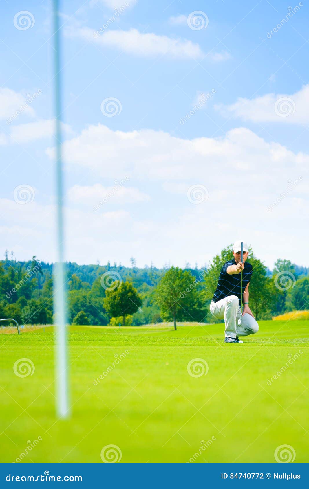 Golf Player Putting stock photo. Image of male, activity - 84740772