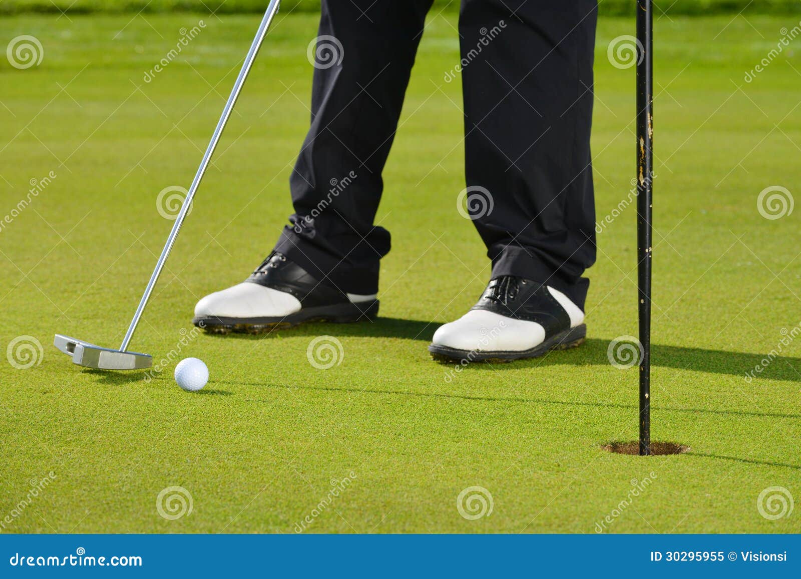 Golf player putting stock image. Image of healthy, sunglasses - 30295955