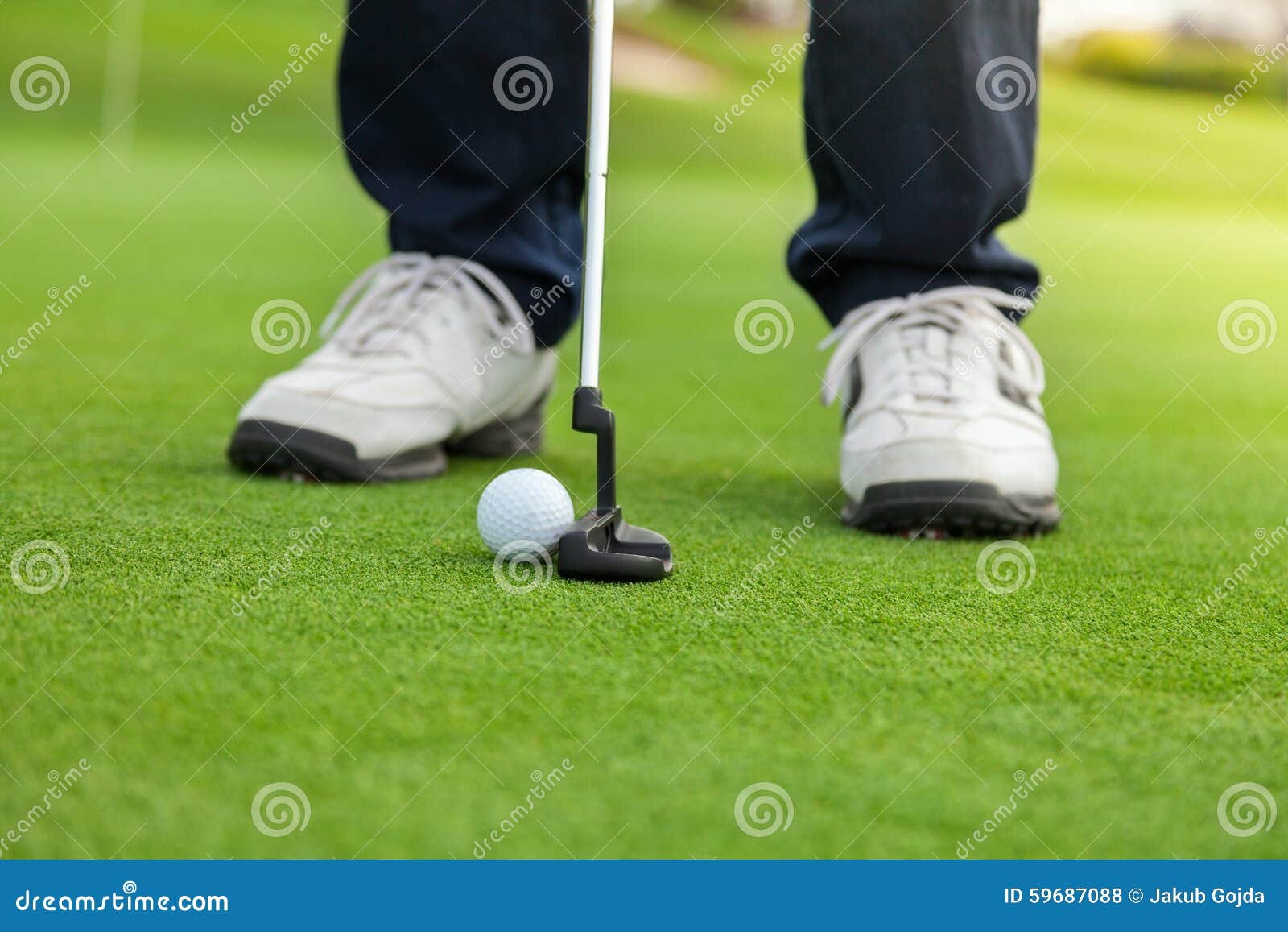Golf Player at the Putting Green Stock Photo - Image of adult, male ...