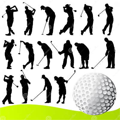 Golf player vector stock vector. Illustration of golfing - 9259757