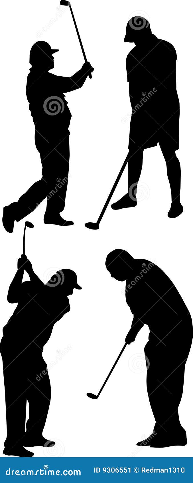 Golf player vector stock vector. Illustration of golf - 9306551