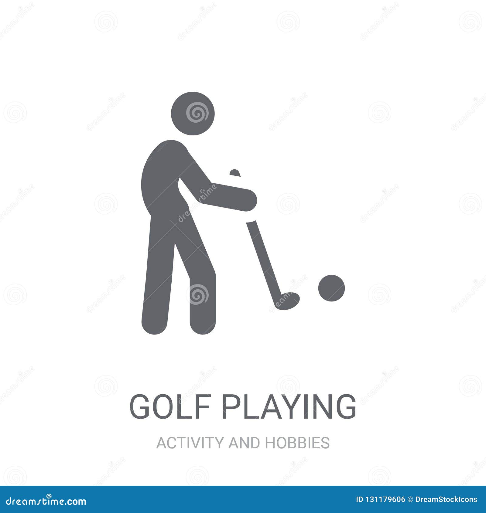 Golf Playing Icon. Trendy Golf Playing Logo Concept on White Background ...