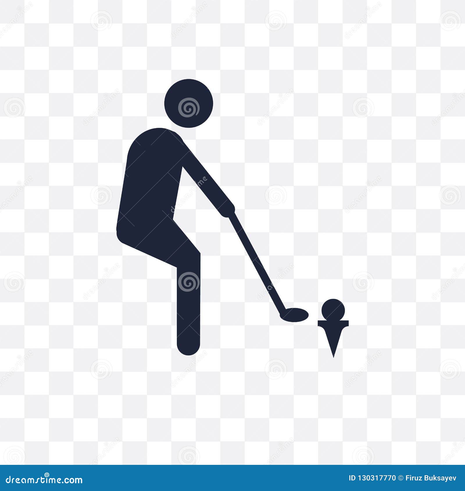 Golf Playing Transparent Icon. Golf Playing Symbol Design from a Stock ...