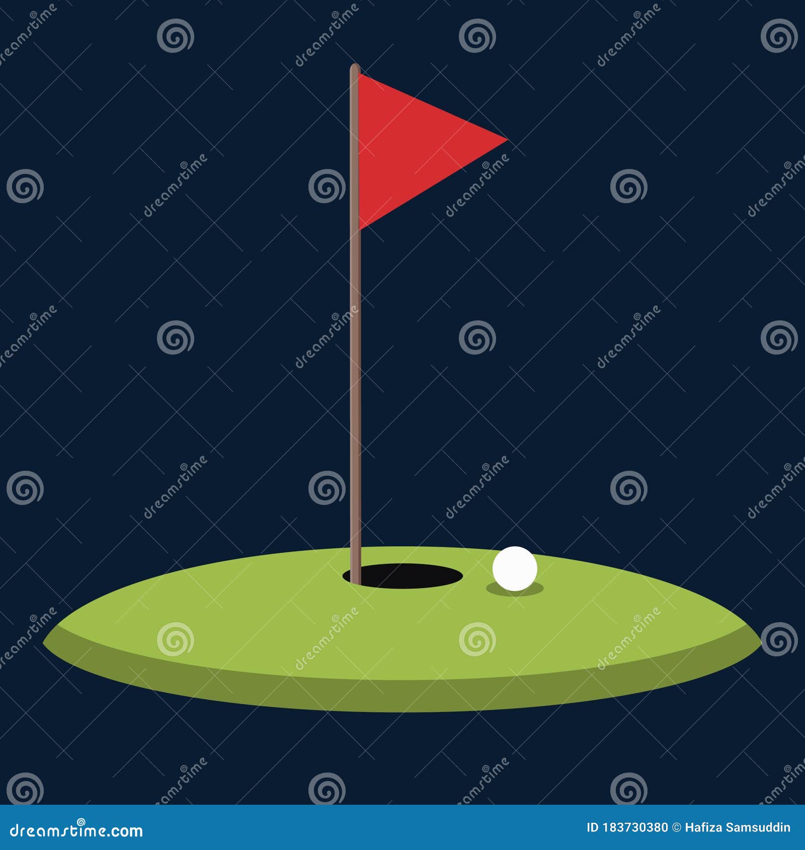 Golf Pole. Vector Illustration Decorative Background Design Stock ...
