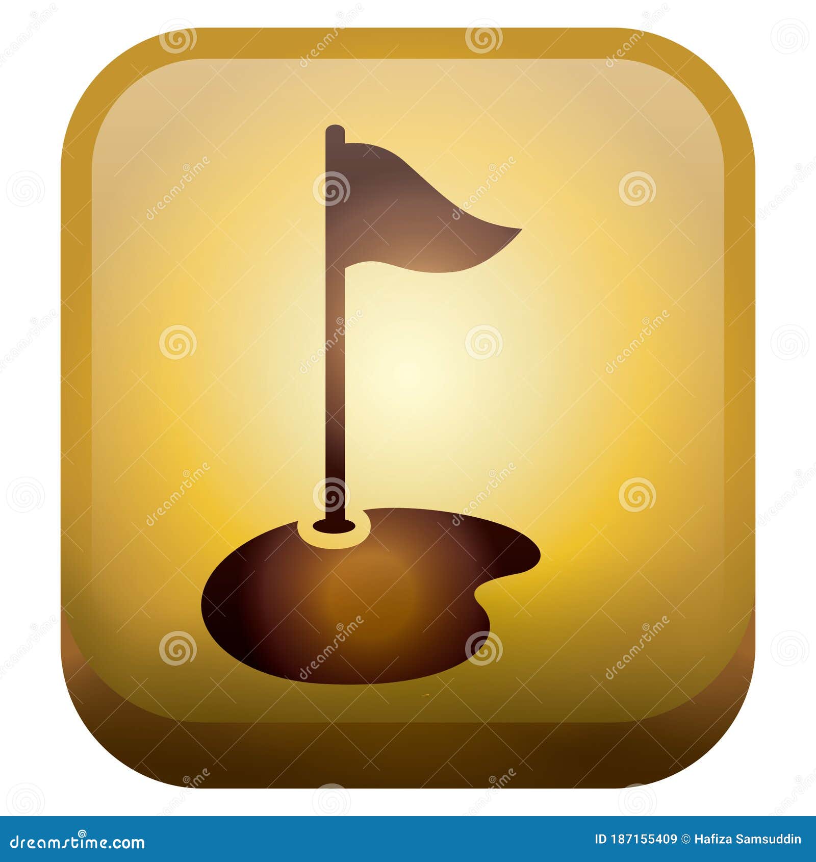 Golf Pole. Vector Illustration Decorative Design Stock Vector ...