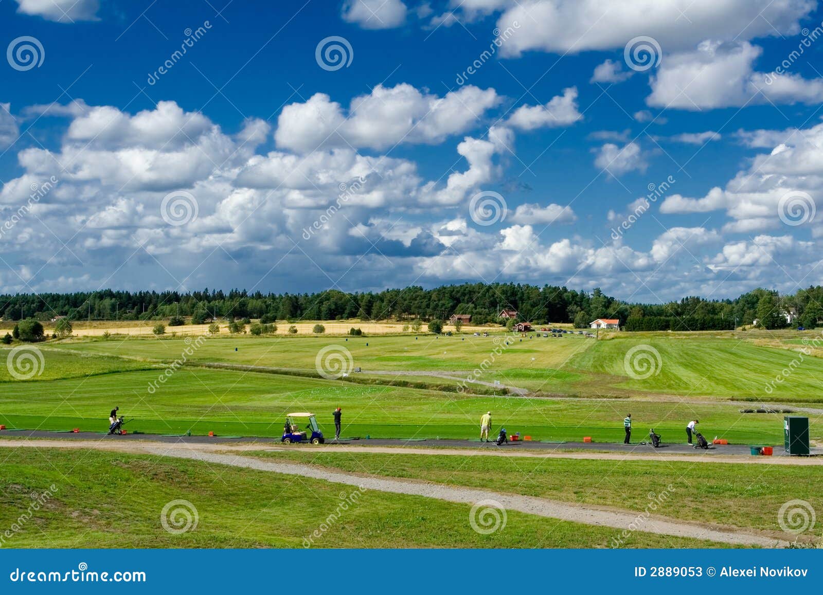 Golf practice range stock image. Image of hole, outside - 2889053