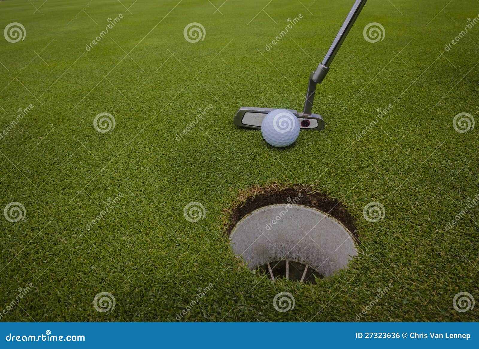 Golf Putter Ball Hole stock photo. Image of ball, yips - 27323636