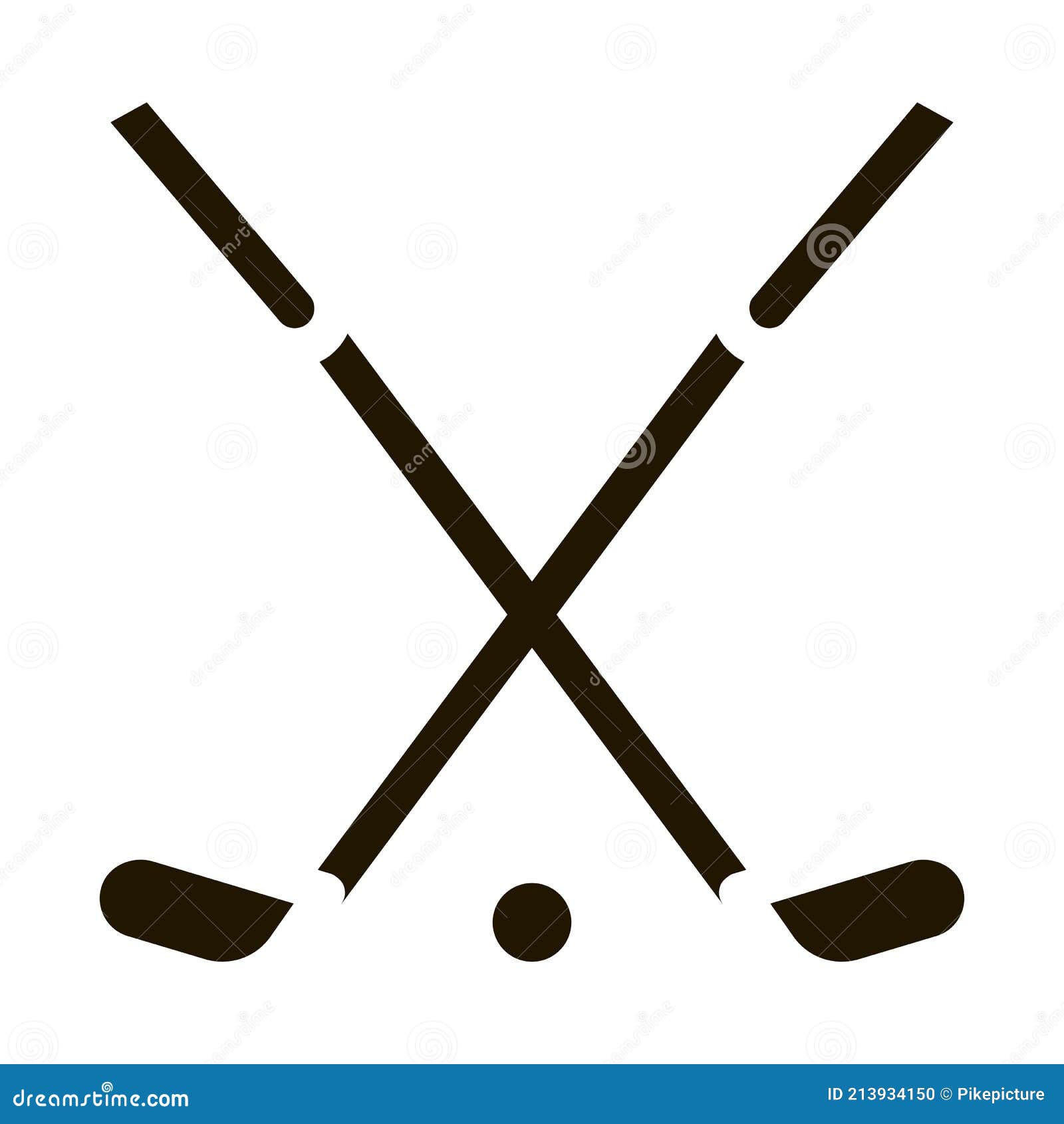 Golf Putters Ball Icon Vector Glyph Illustration Stock Vector ...