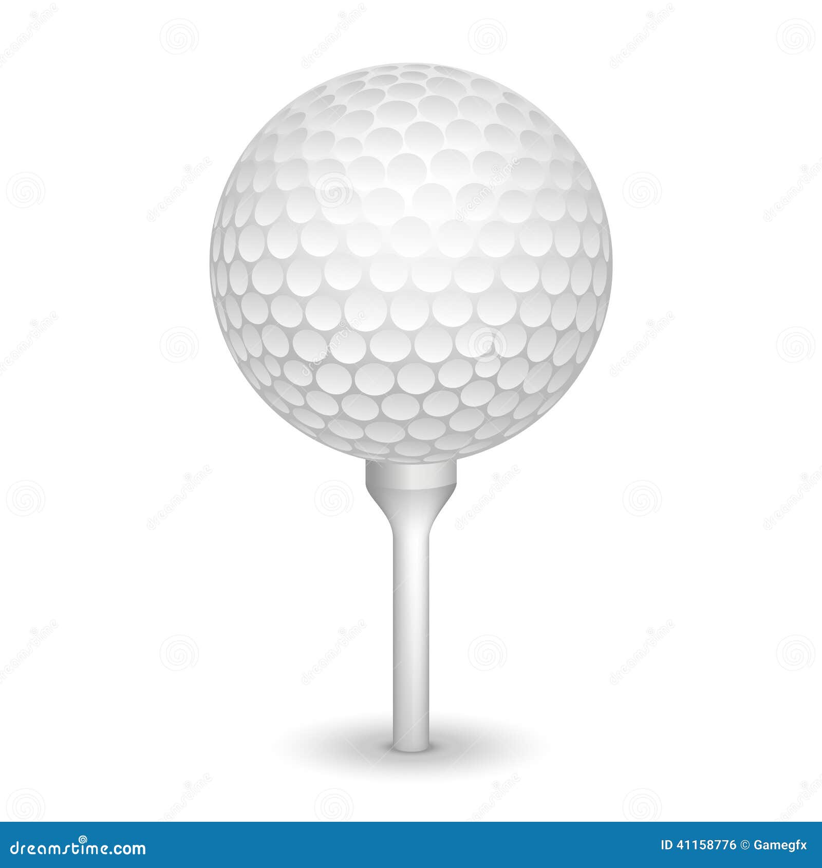 Golf Realistic Ball on a Tee Stock Vector - Illustration of ball ...