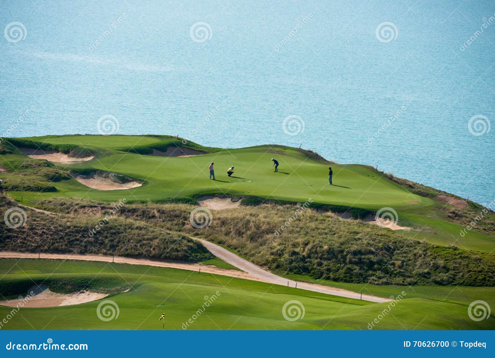 Golf Resort with the Scenery of the Sea Stock Photo - Image of golfing ...