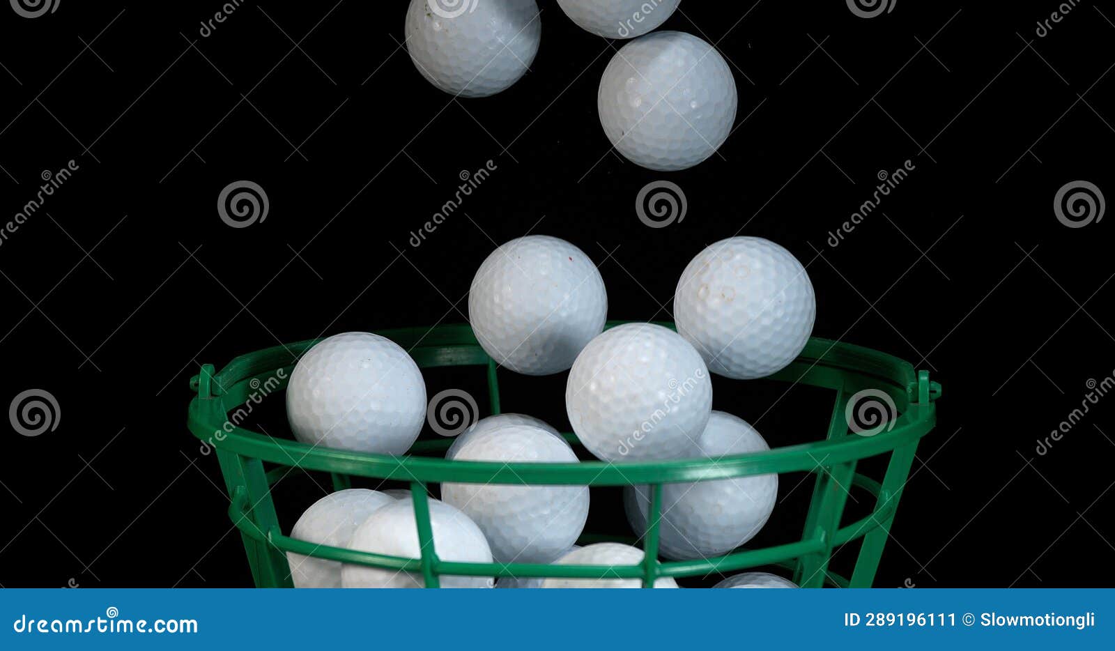 Golf S Balls Falling Against Black Background Stock Image - Image of ...