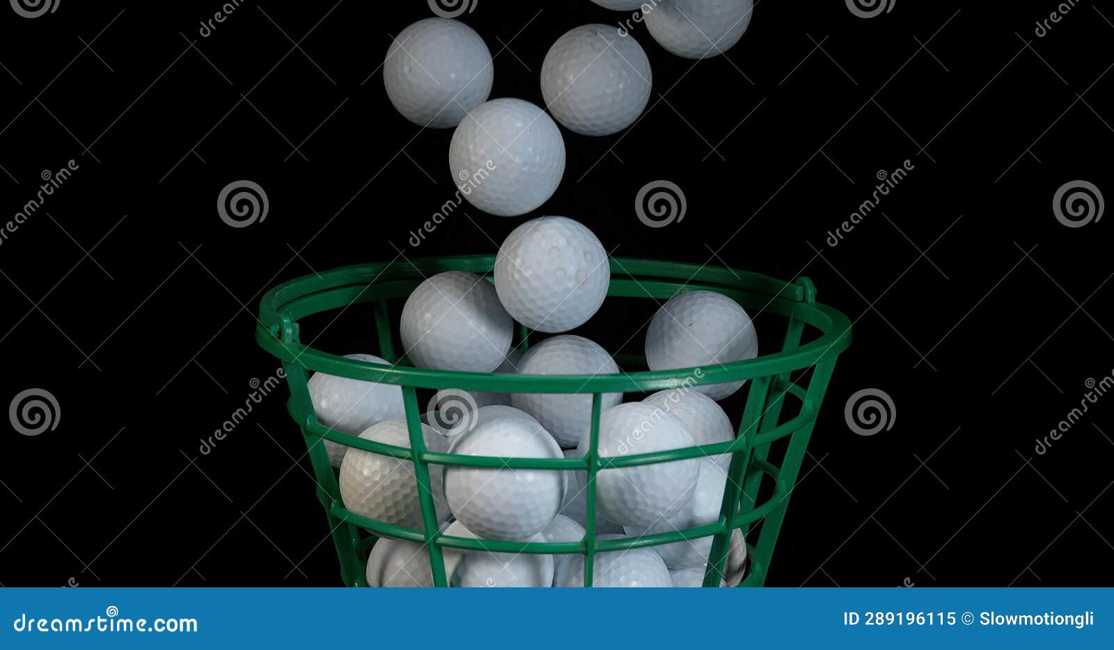 Golf S Balls Falling Against Black Background Stock Image - Image of ...