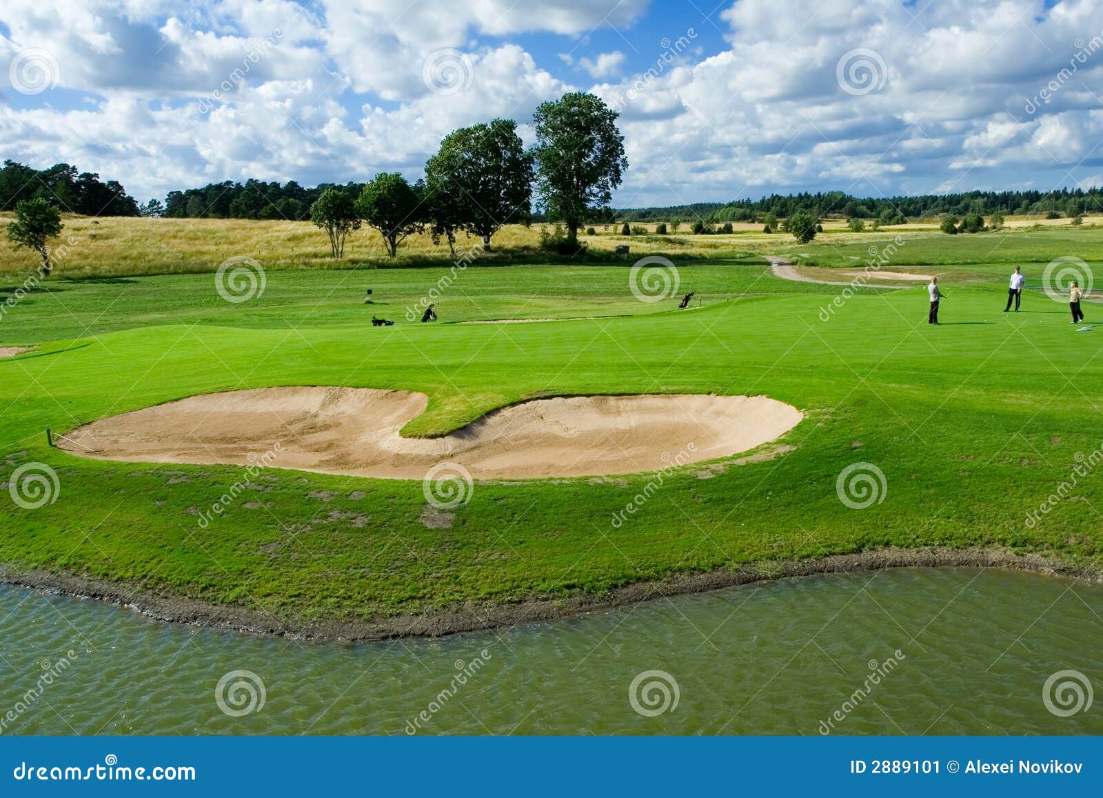 Golf sand traps stock image. Image of field, bunker, landscape - 2889101