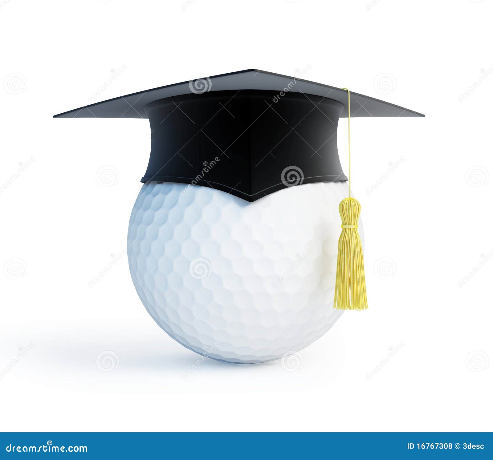 Golf school graduation cap stock illustration. Illustration of examiert ...
