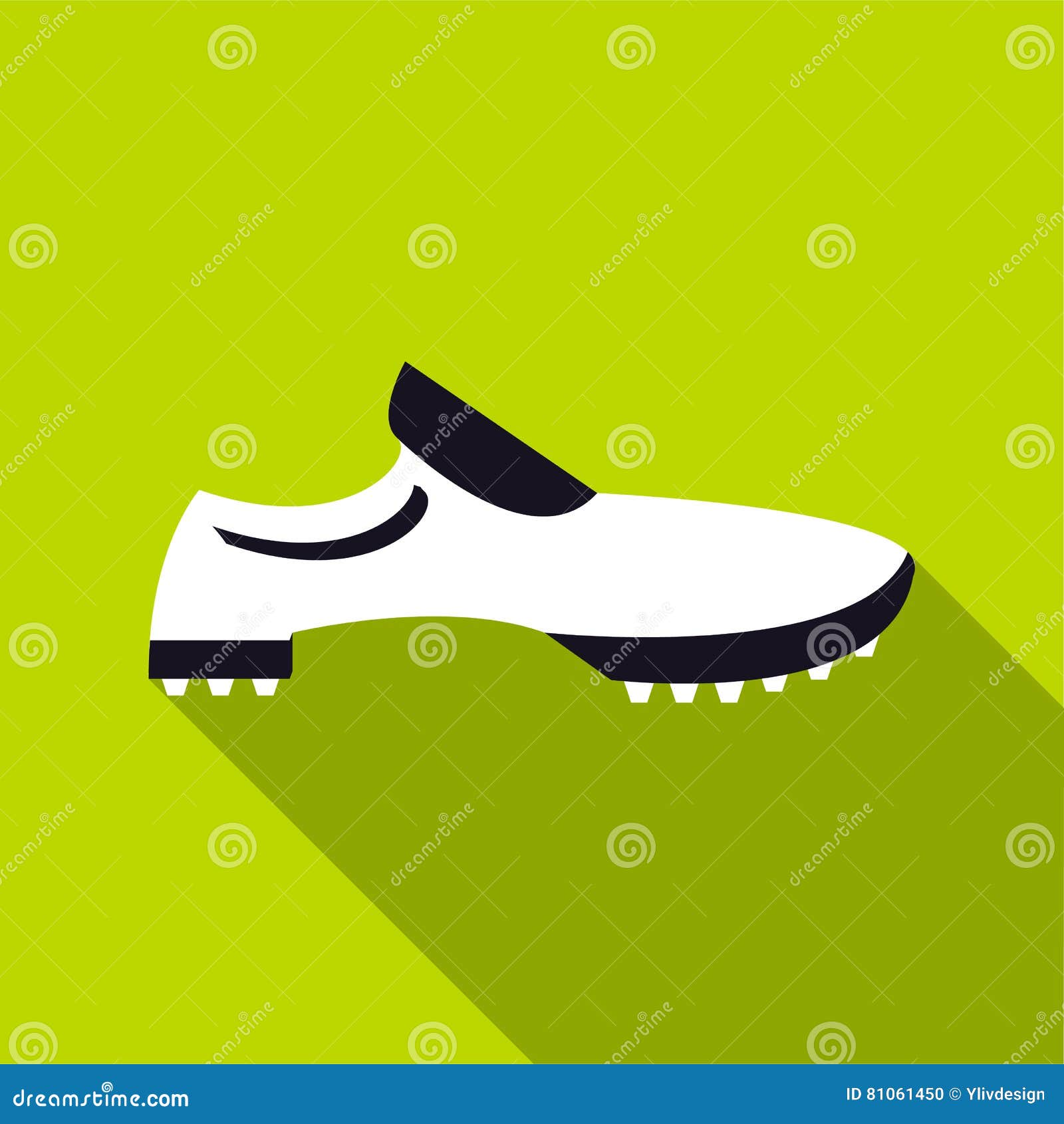 Golf Shoes Icon, Flat Style Stock Vector - Illustration of shadow ...