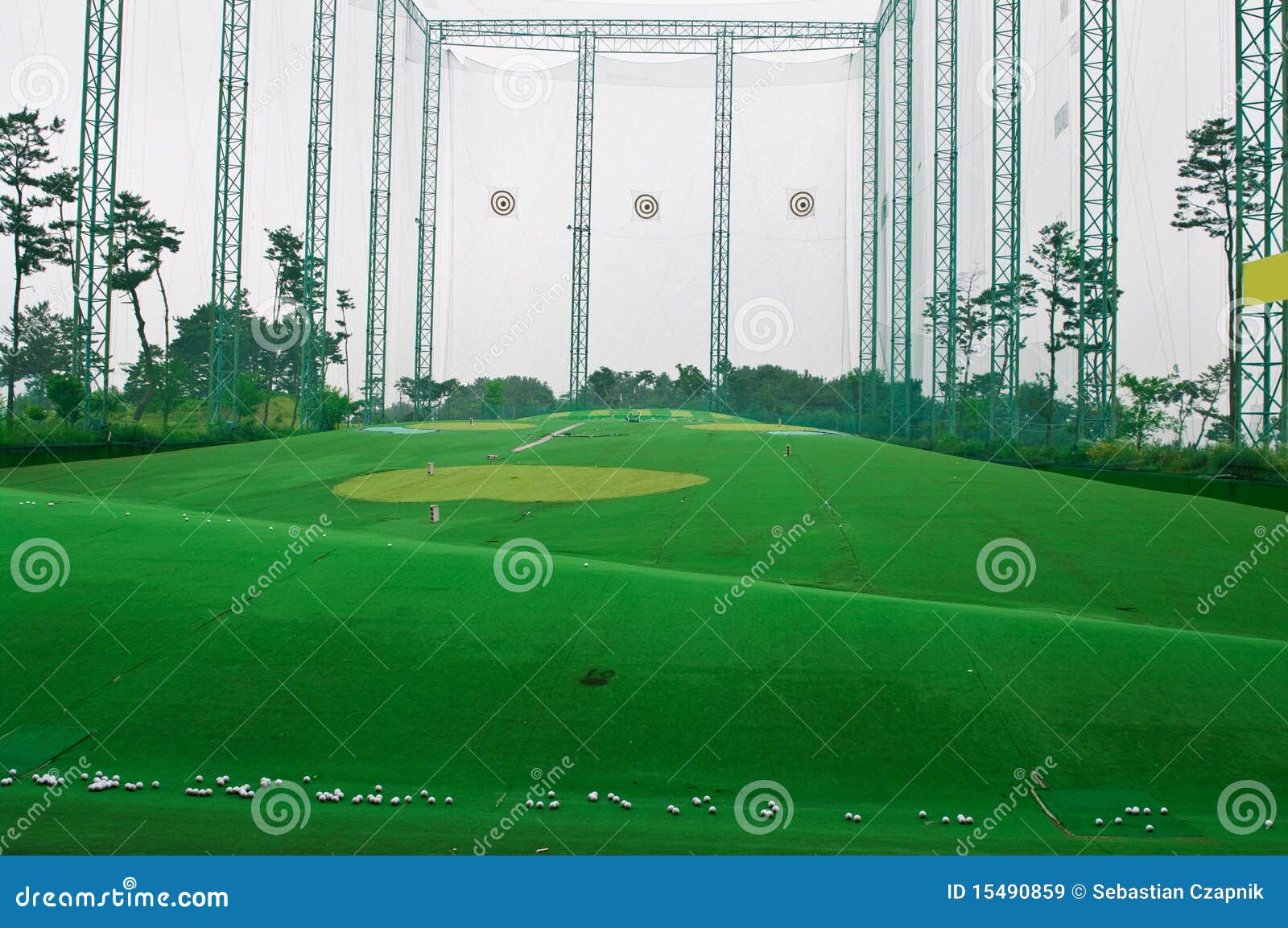 Golf shooting range stock image. Image of deserted, facility - 15490859
