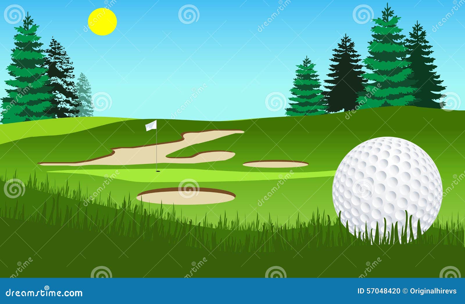 Golf shot stock vector. Illustration of shot, trap, drive - 57048420