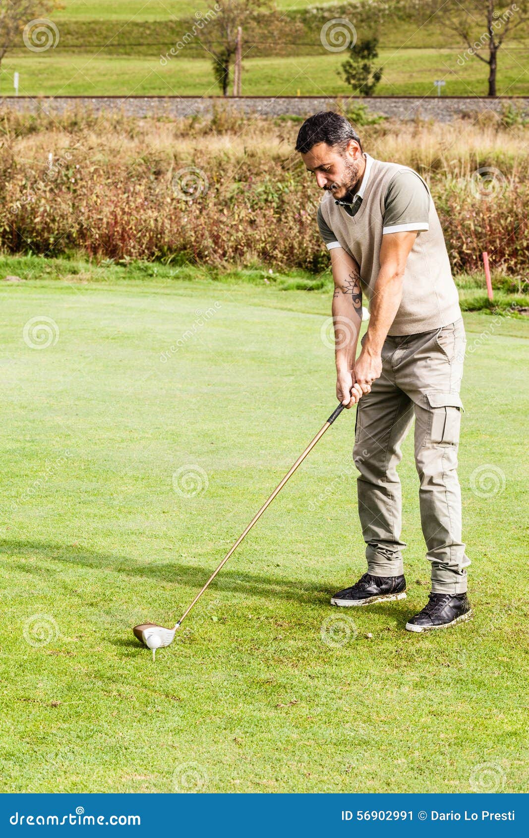 Golf stance stock image. Image of outside, drive, player - 56902991