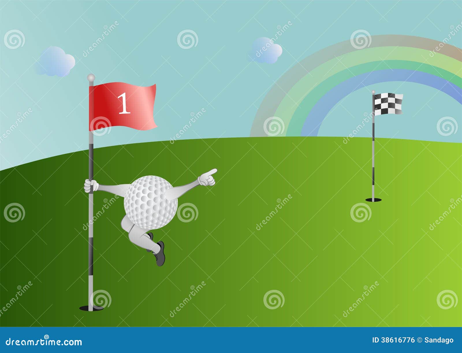 Golf start stock illustration. Illustration of activities - 38616776