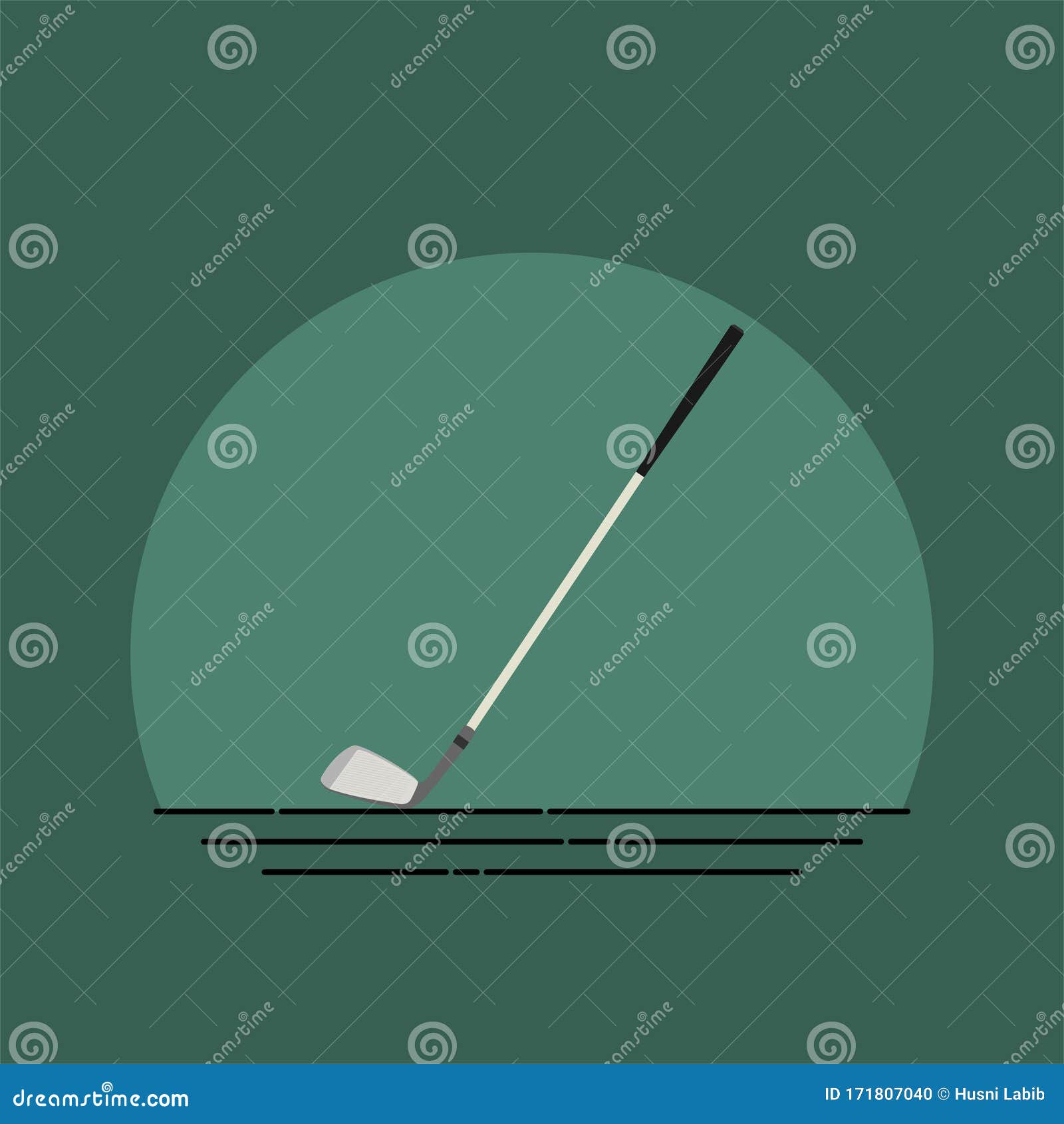 Golf Stick Vector Illustration Stock Vector - Illustration of putter ...