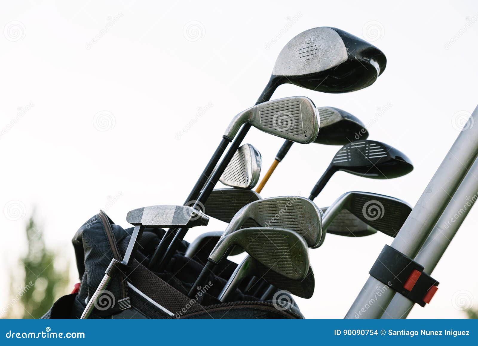 Golf sticks on Golf Club. stock photo. Image of grass - 90090754