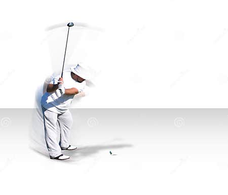 Golf Swing in Motion (w/ Clip Path) Stock Photo - Image of isolated ...