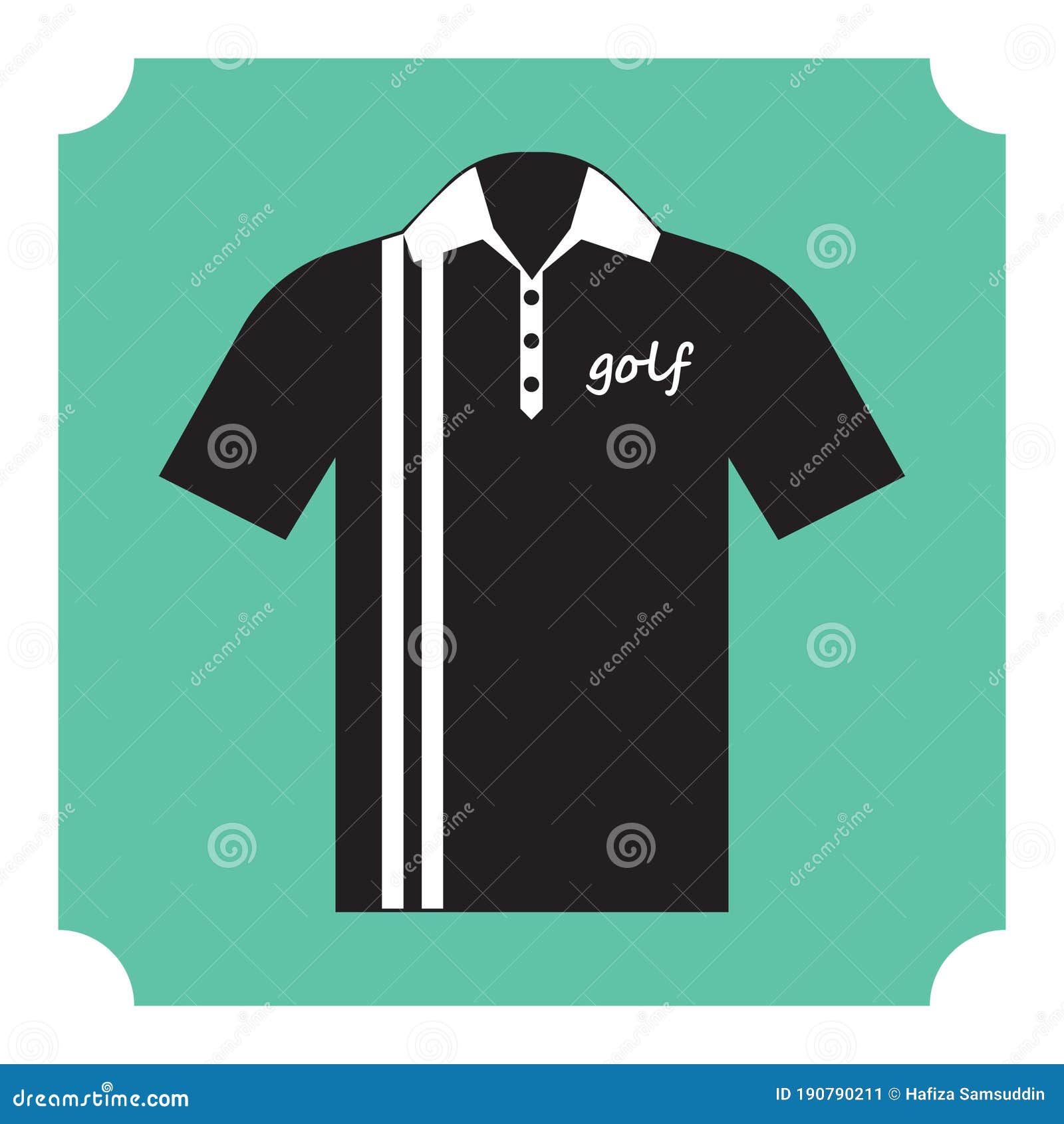 Golf T Shirt. Vector Illustration Decorative Design Stock Vector ...