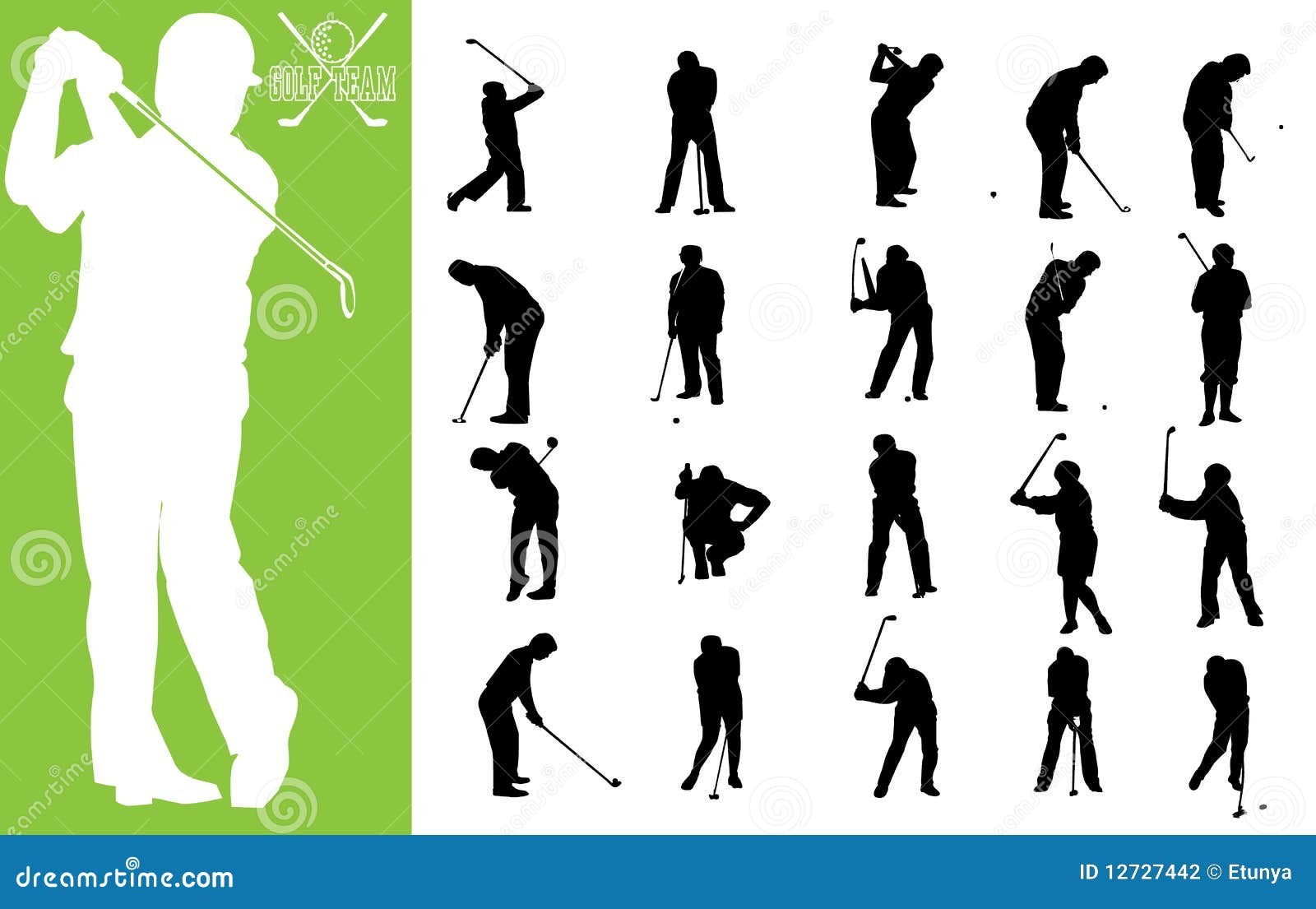 Golf team stock vector. Illustration of close, champion - 12727442