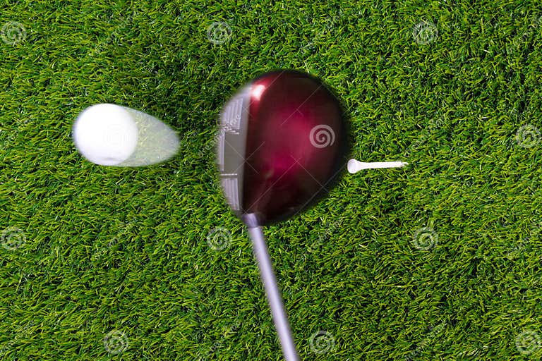Golf tee shot with driver stock photo. Image of motion - 17213506