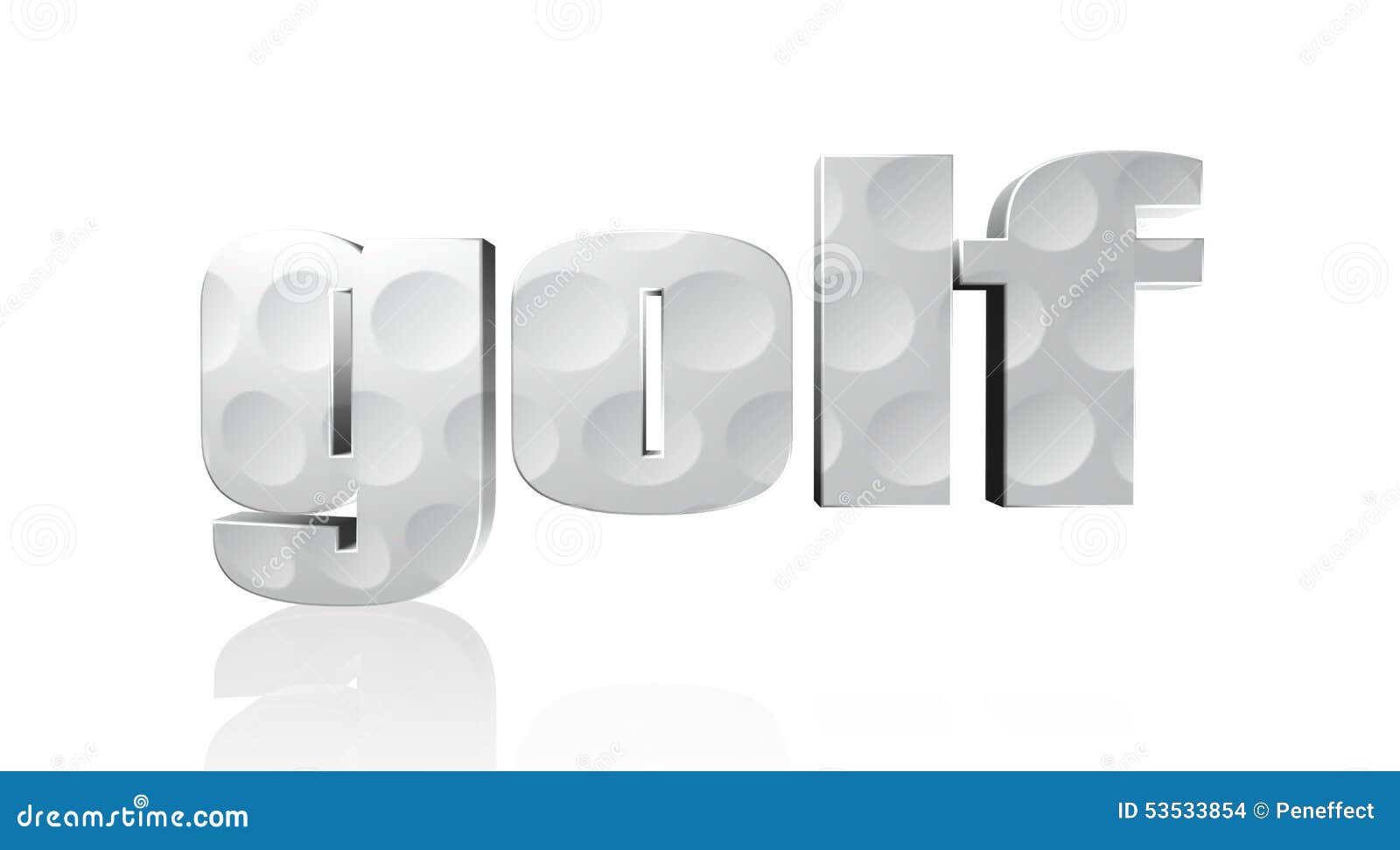 Golf Text Illustration Design Over White Stock Photo - Illustration of ...