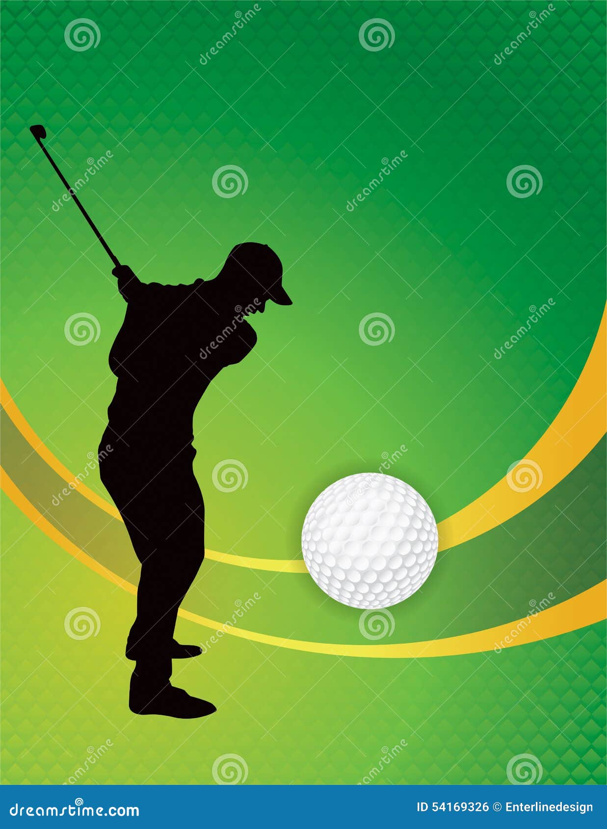 Golf Theme Background Illustration Stock Vector - Illustration of space ...