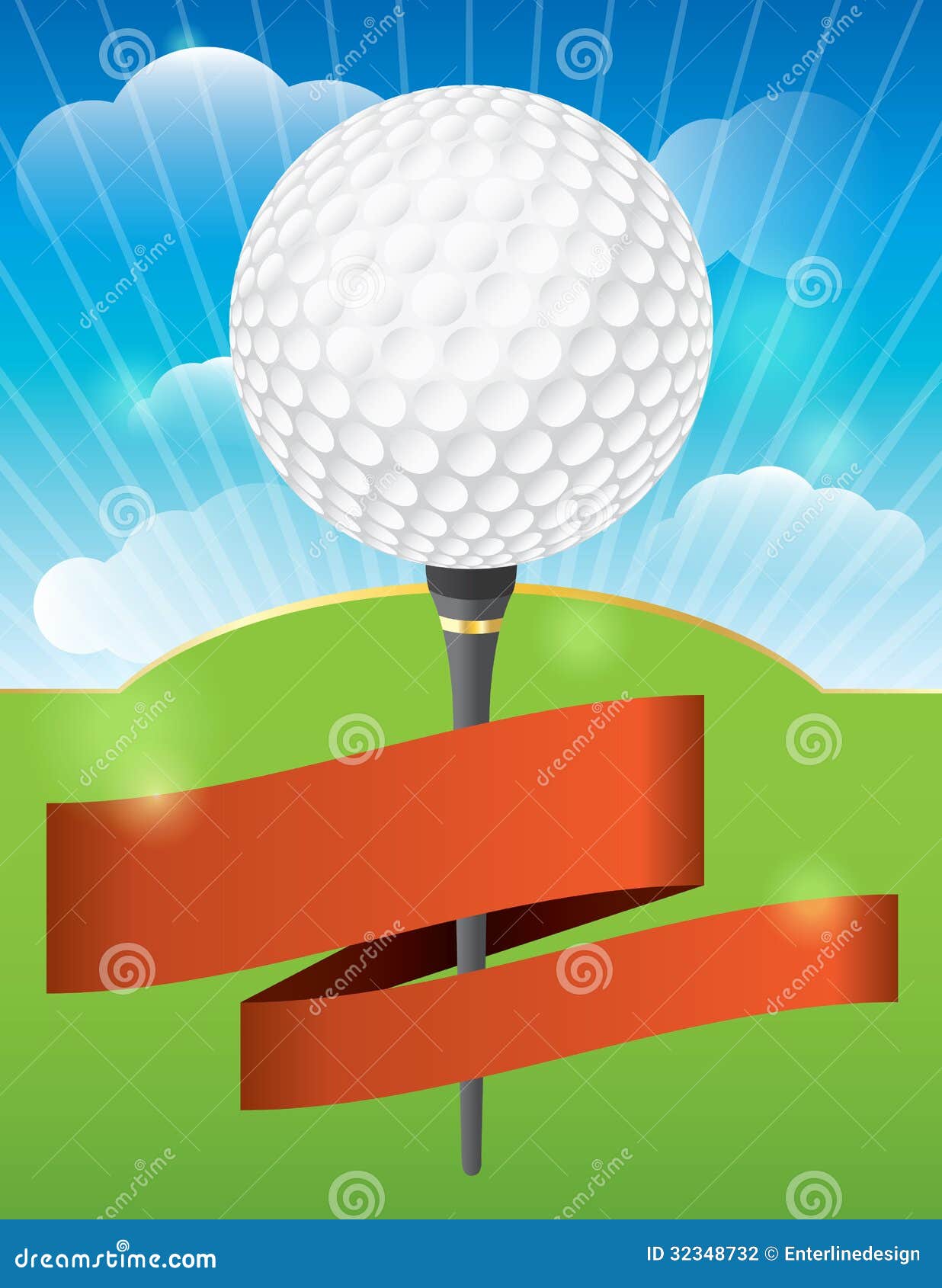 Golf Tournament Design stock illustration. Illustration of golf - 32348732