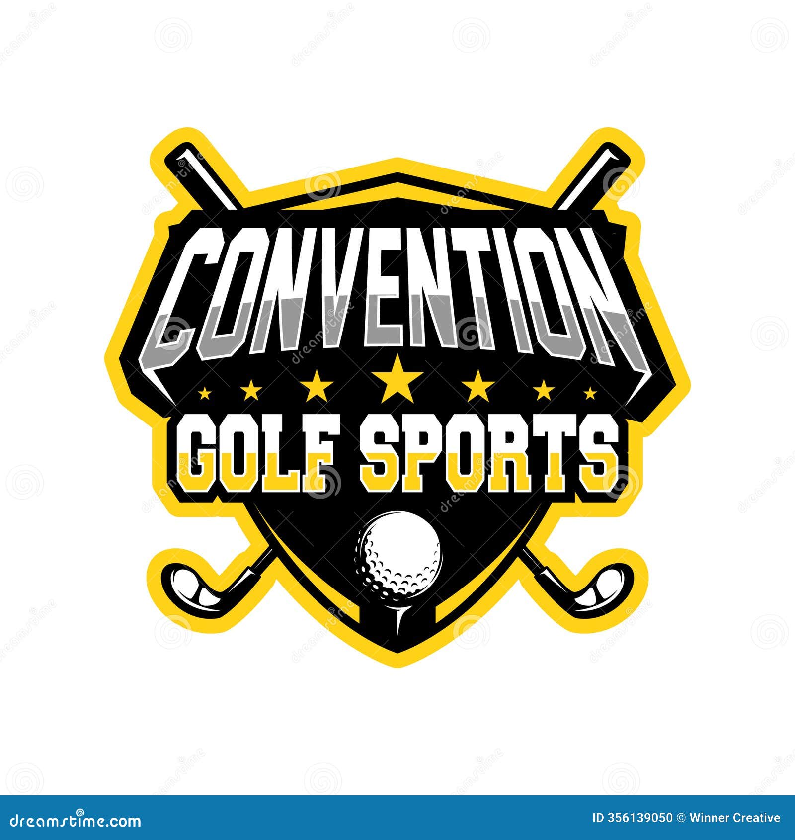 Golf Tournament Logo Design. Golf Logo Design Vector Stock Illustration ...