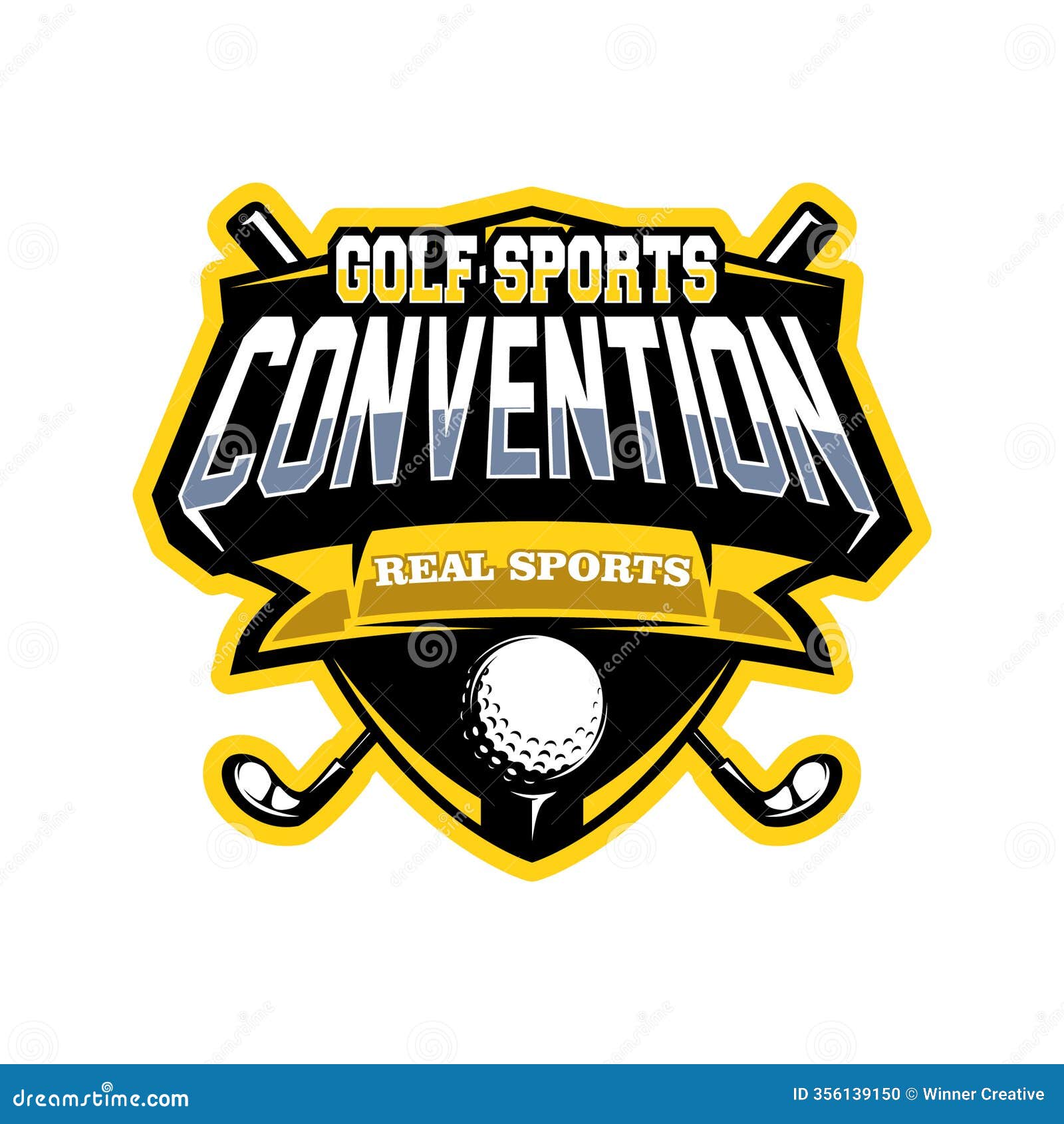 Golf Tournament Logo Design. Golf Logo Design Vector Stock Illustration ...