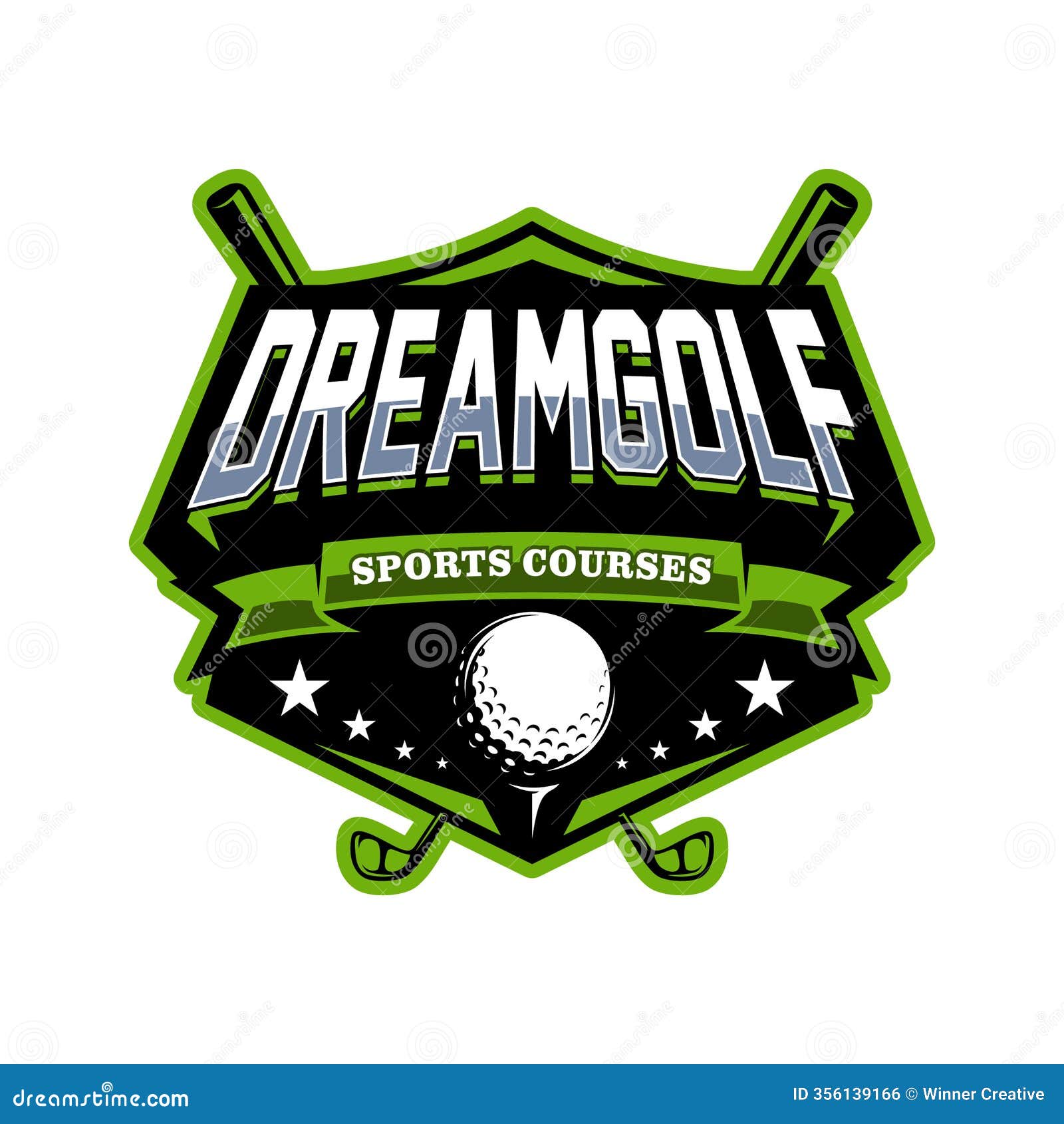 Golf Tournament Logo Design. Golf Logo Design Vector Stock Illustration ...