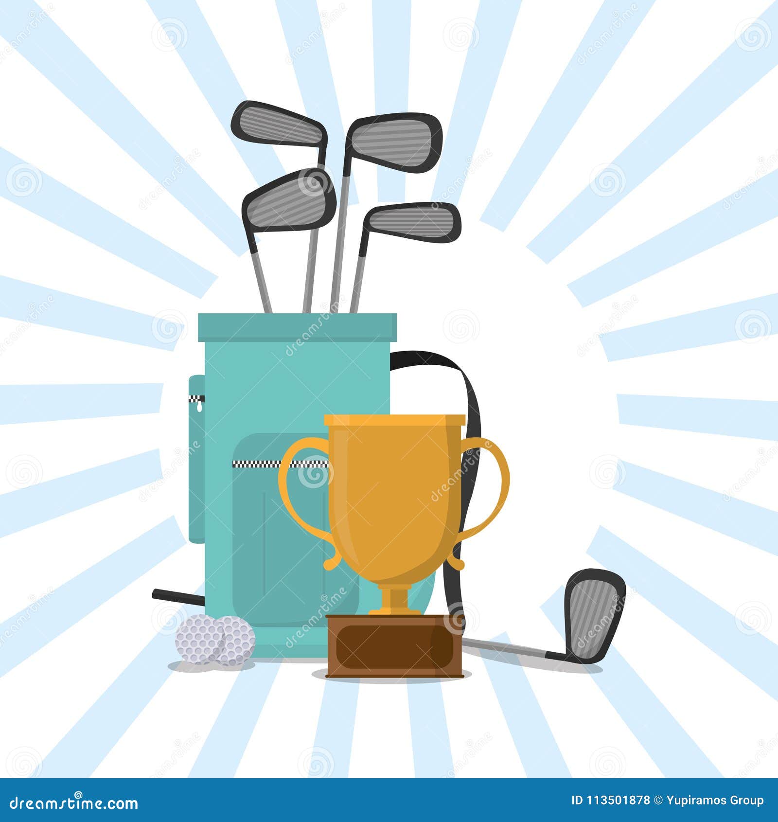 Golf championship cup stock vector. Illustration of symbol - 113501878