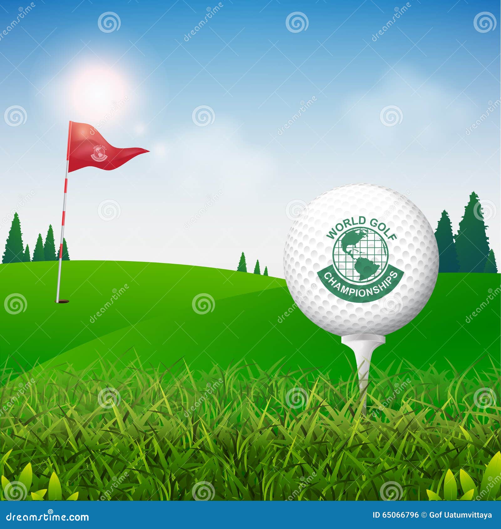 Golf Vector Concept Golf Tournament World Stock Vector - Illustration ...
