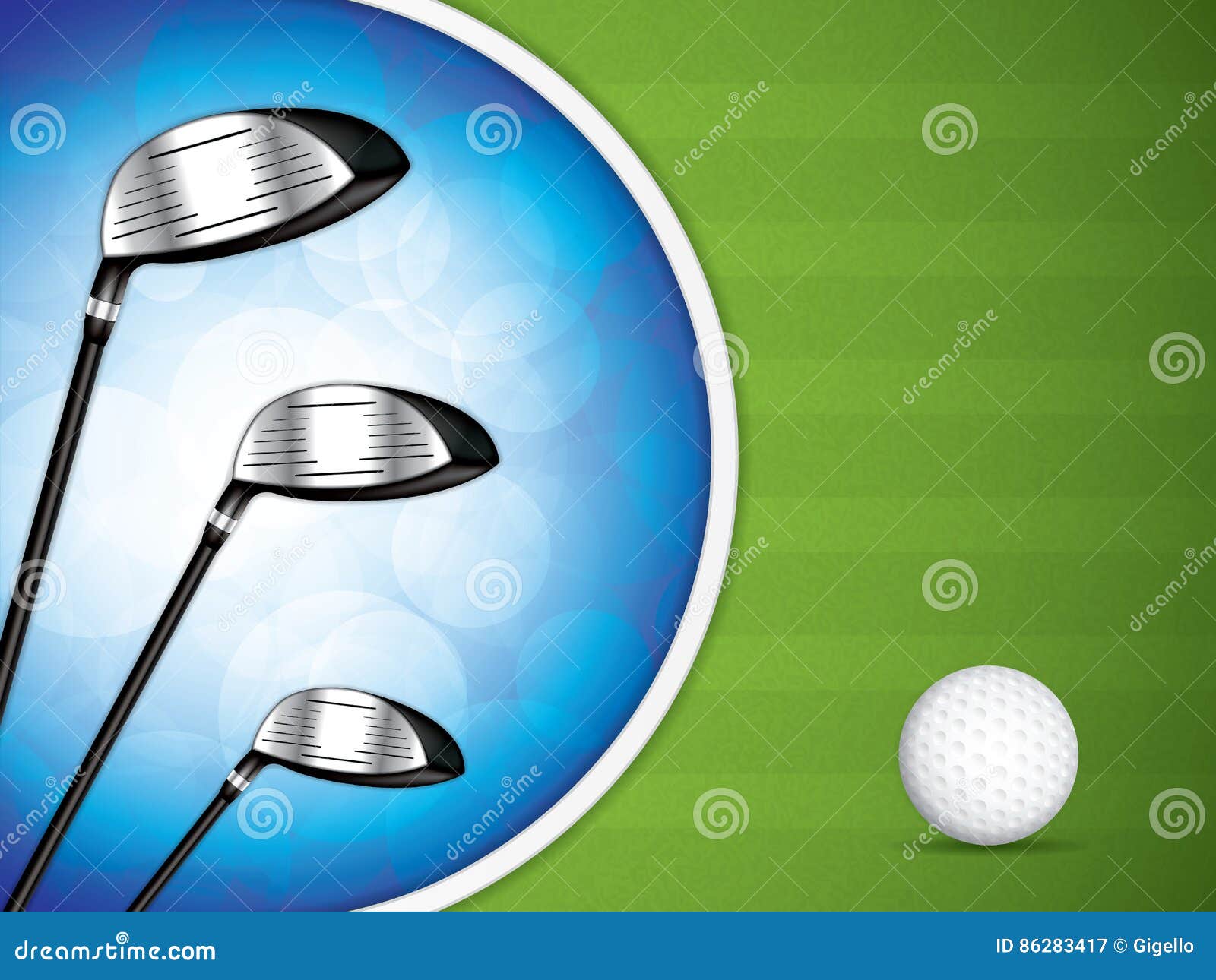 Golf stock vector. Illustration of boke, golf, pattern - 86283417