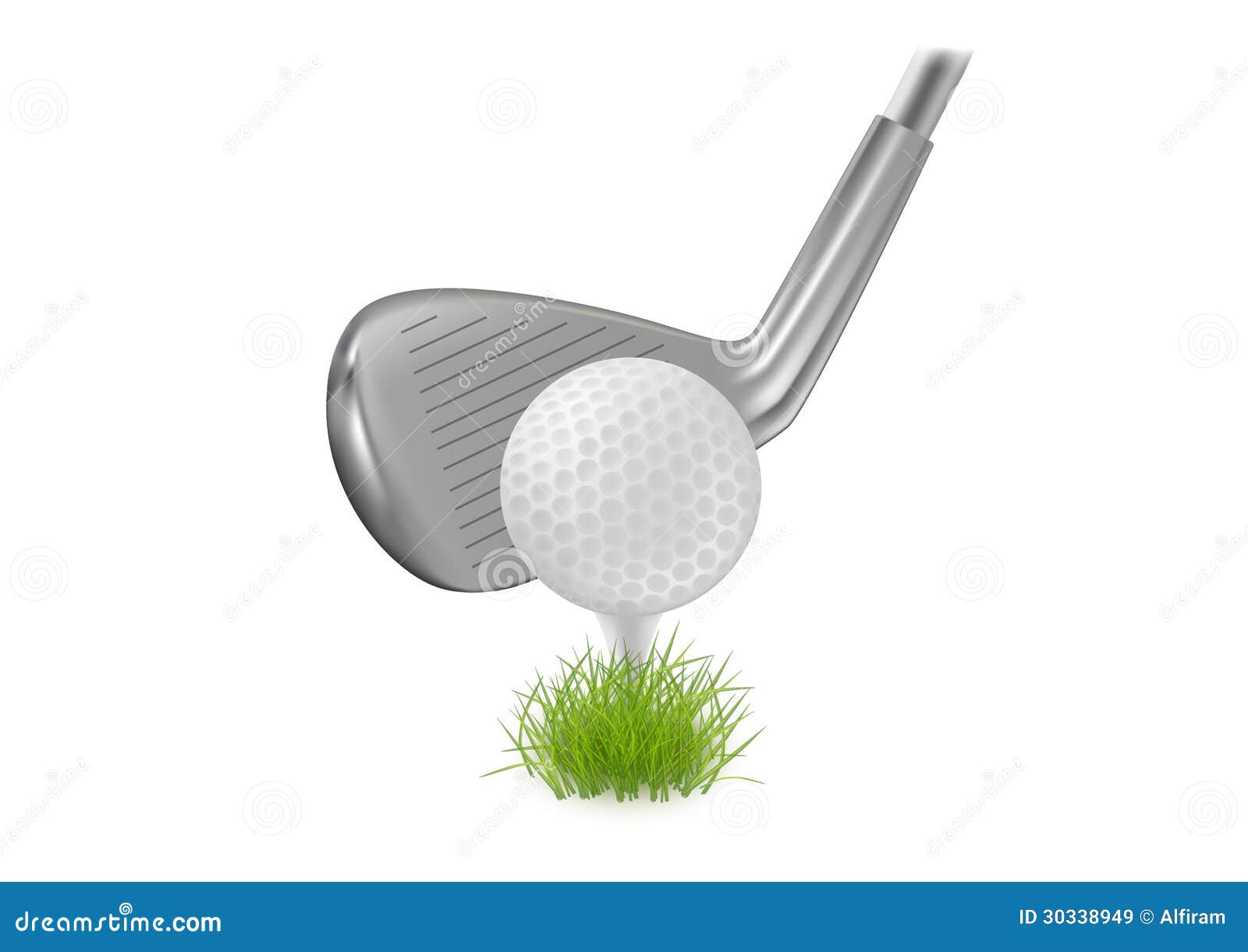 Golf stock vector. Illustration of icon, club, grass - 30338949