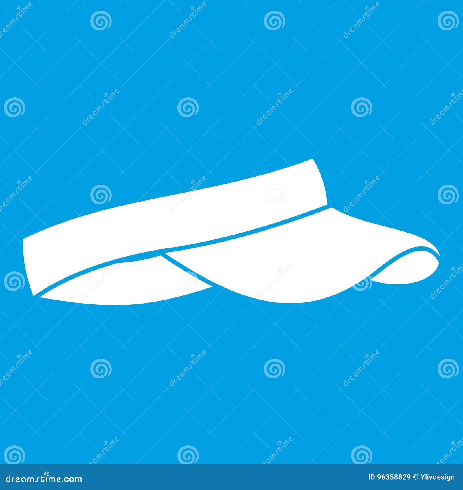 Golf visor icon white stock vector. Illustration of sport - 96358829