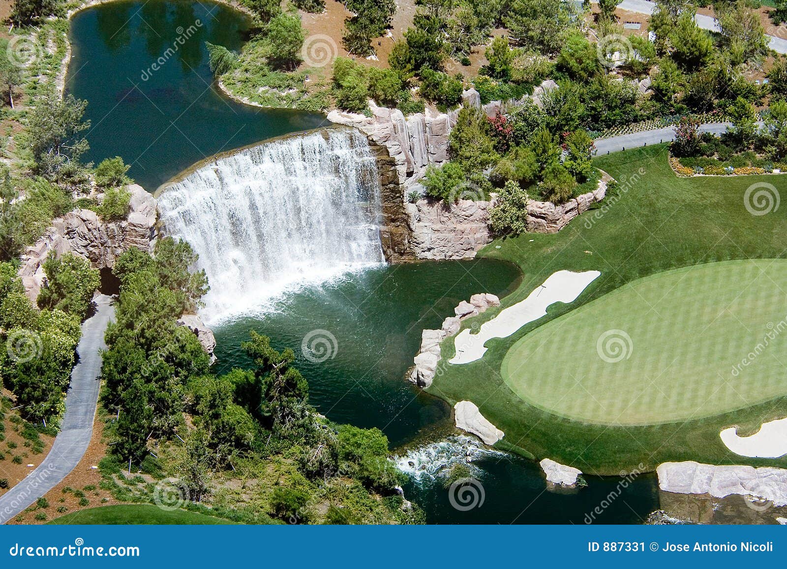 Golf Waterfall Stock Image - Image: 887331