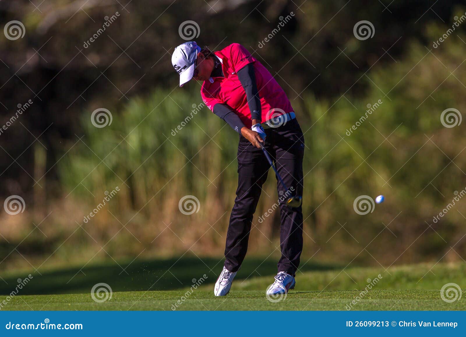 Golf Woman Strike Ball editorial stock photo. Image of action - 26099213