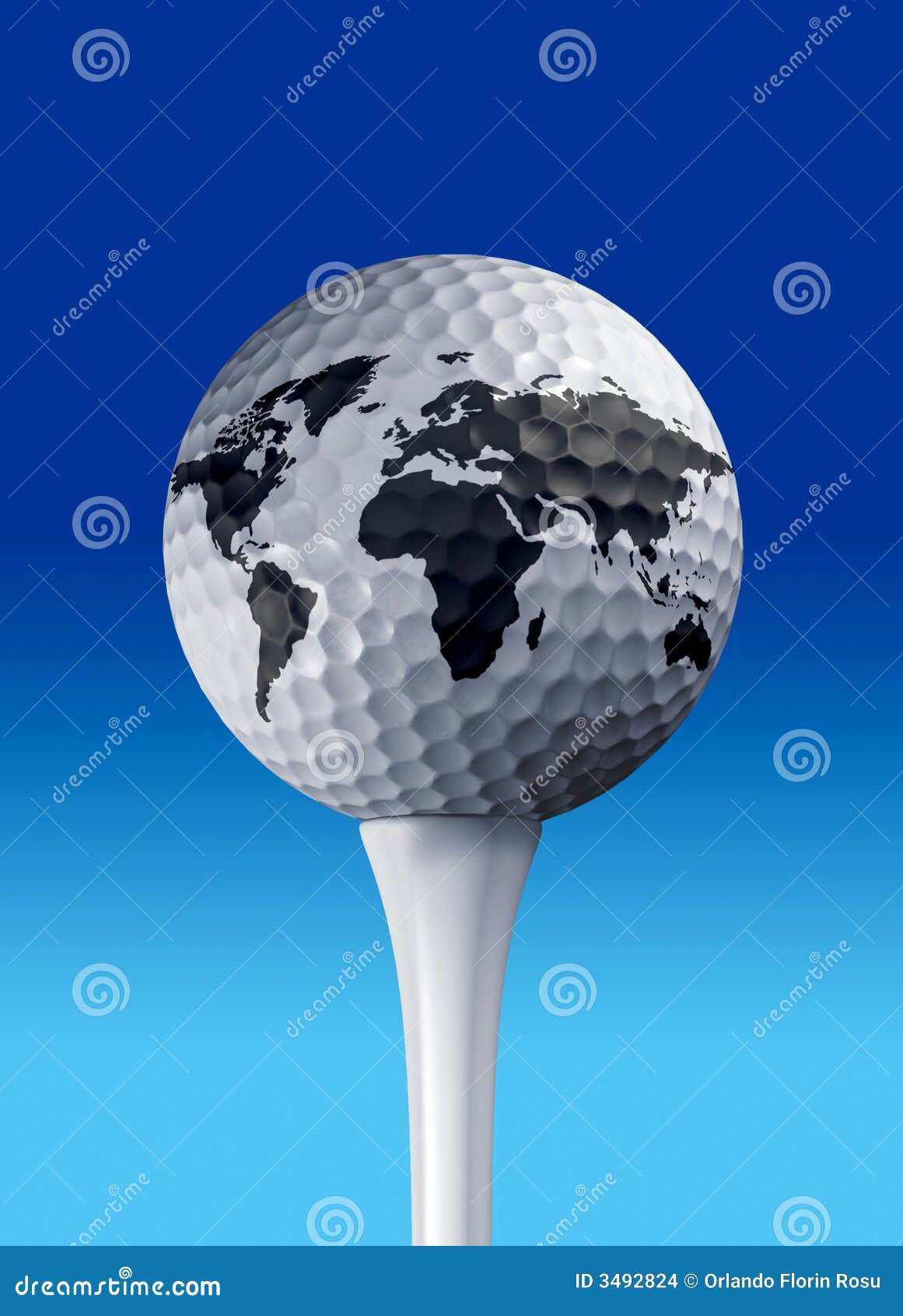Golf world stock illustration. Illustration of white, conceptual - 3492824